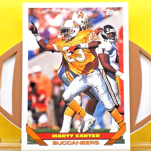 1993 TOPPS Football Card # 606 *** MARTY CARTER *** Tampa Bay ...