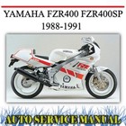 YAMAHA FZR400 FZR400 SP 1988-1991 WORKSHOP SERVICE, PARTS & RACE KIT ...