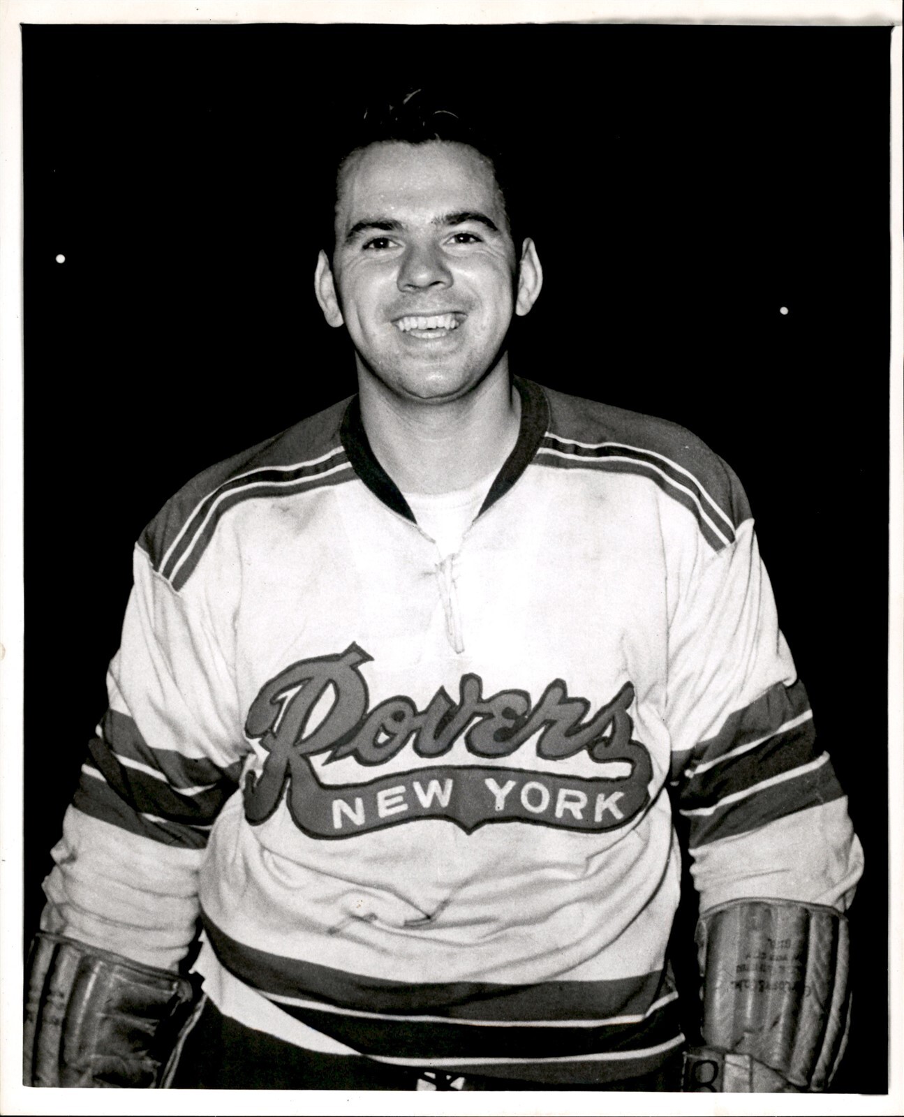 PF9 Orig Photo HILLARY "MINNIE" MENARD 1959-61 NEW YORK ROVERS HOCKEY ...