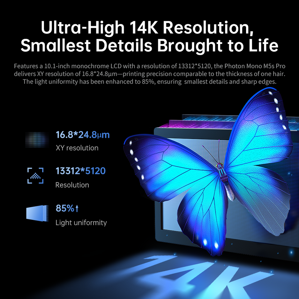 ANYCUBIC Photon Mono M5s Pro 14K 3D Printer Air Heater Free 2KG High ...