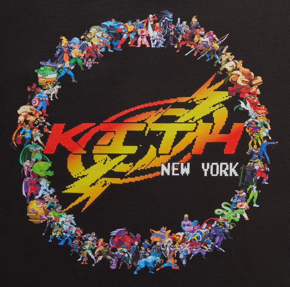 Marvel vs Capcom x Kith Black World Pocket Vintage Tee T-Shirt NEW Mens ...