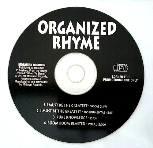 (CD) Organized Rhyme – I Must Be The Greatest , Promo, Single, Rare. | eBay