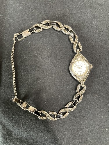 Vintage Marcasite Alpha Watch (Silver Tone) | eBay Australia