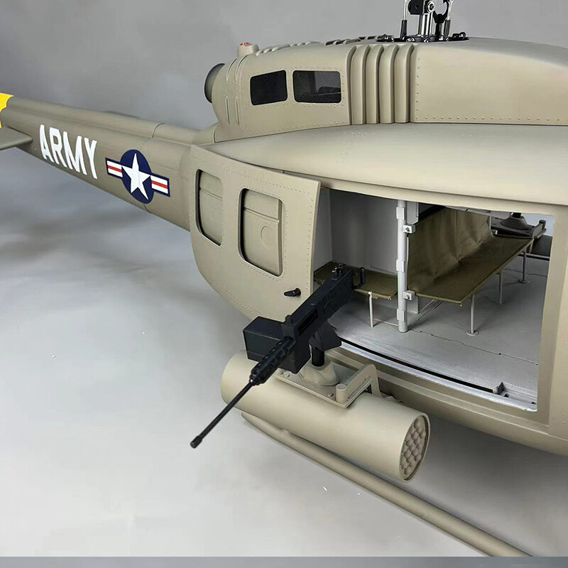 800 Size UH-1D Army ARF RC Helicopter Fuselage SM2.0 Military KIT w ...