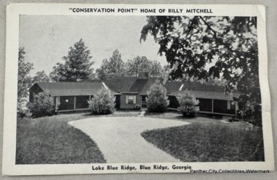 Antique Postcard Lake Blue Ridge Georgia Conservation Pt Billy Mitchell ...