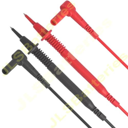 Right Angled 4mm Test Probe lead set fits fluke Multimeter Shrouded | eBay