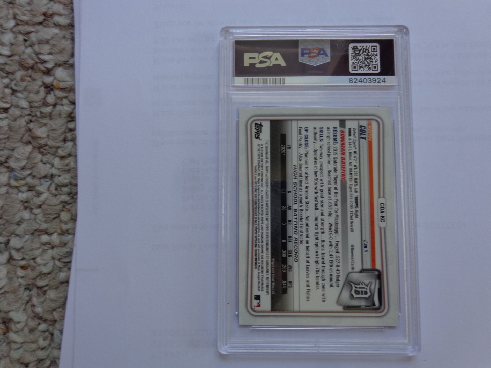 Colt Keith 2020 Bowman Chrome Gold Ref. RC Auto 47/50 PSA 10 | eBay