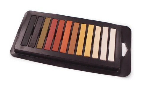 Pack of 12 Assorted Skin Tone Colour Soft Pastels Sticks Portrait Art ...