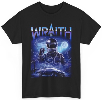 The Wraith T Shirt - 80’s Sci Fiction Classic Poster Art - New | eBay
