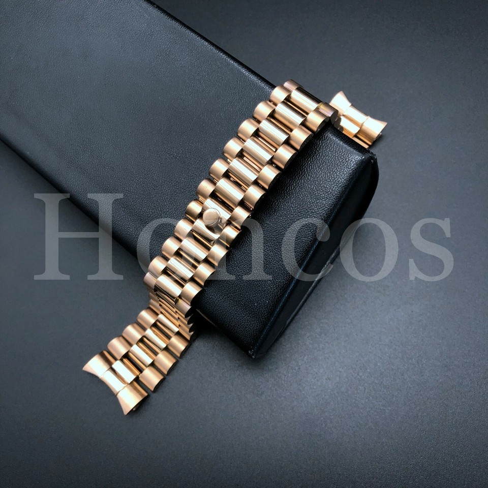 20MM GOLD PRESIDENT WATCH BAND FITS FOR 36MM ROLEX DAY DATE 1801 1802 ...