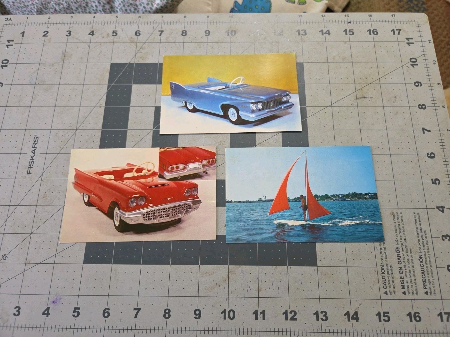 3 Vintage Post Cards Motorized Car POWERCAR Brochure Mystic River Sales ...