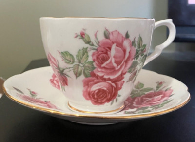 Vintage Collingwoods Teacup and Saucer – Pink Cabbage Rose | eBay