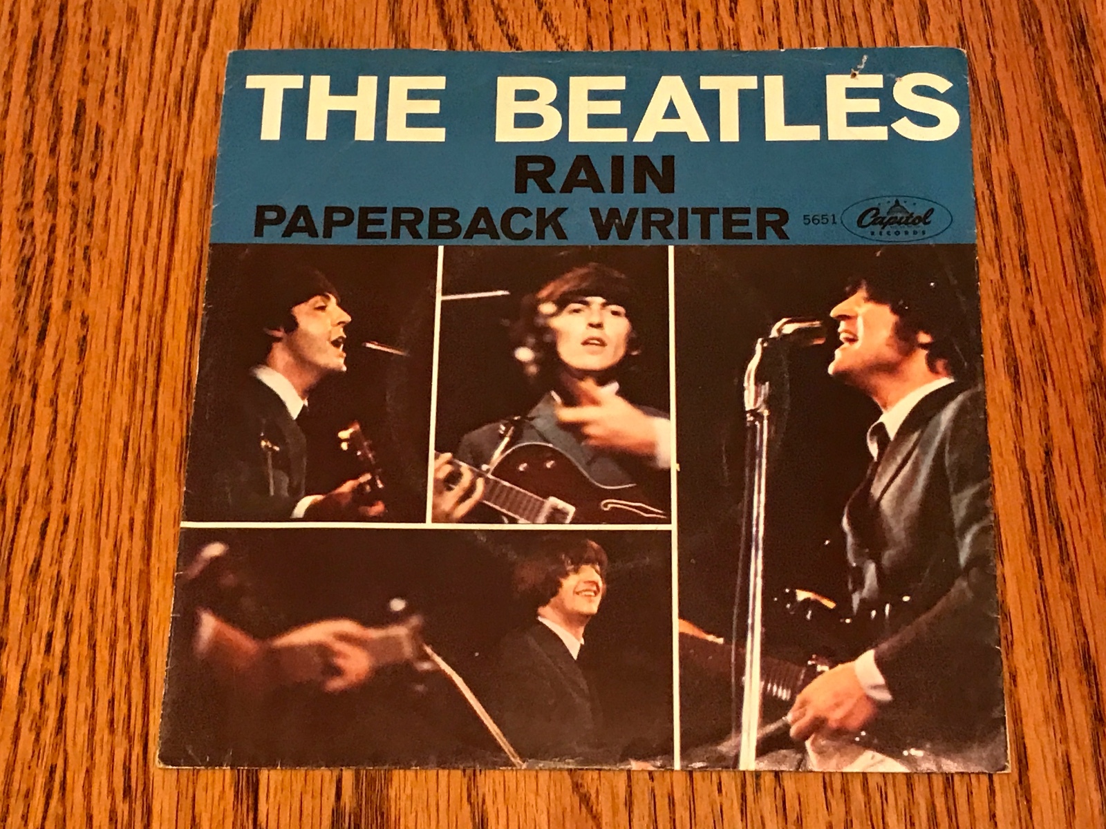 THE BEATLES ~ PAPERBACK WRITER / RAIN ~ ORIGINAL PICTURE SLEEVE & 45 ...