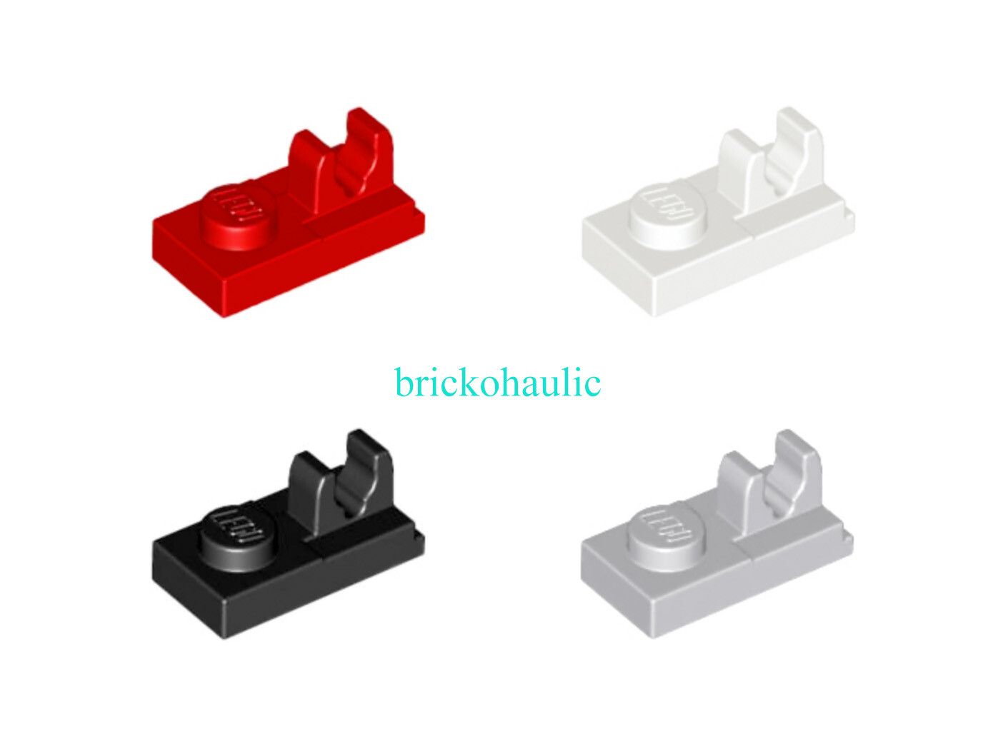 Lego Plate Modified 1 x 2 with Clip on Top Parts Pieces Lot ALL COLORS ...