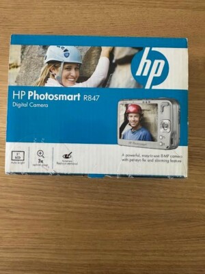NEW HP Photosmart R847 8.0MP Digital Camera Silver W/BOX,CASE,CHARGER ...