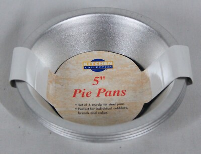 KITCHEN COLLECTION SET OF 4 PIE PANS 5" DIAMETER ITEM #90506 NEW WITH ...