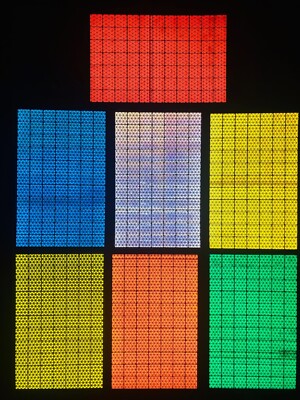 77 Oralite Reflective 3/4" V98 Squares(Lime,Red,White,Orange,Blue ...