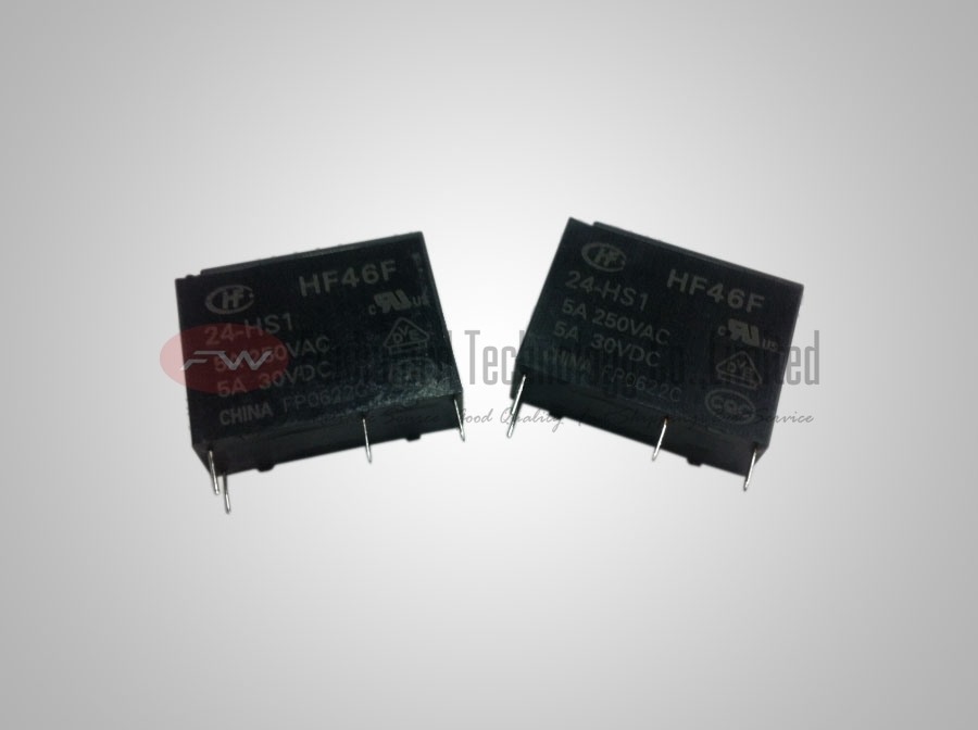 HF46F/24-HS1 PCB Sealed Subminiature Intermediate Power Relay x 10pcs ...