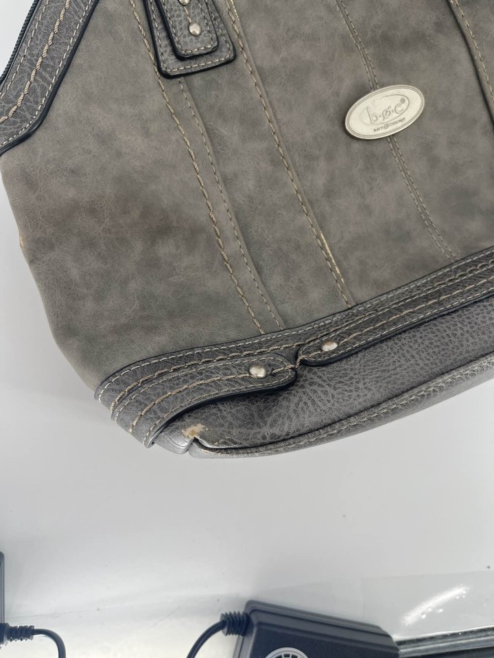 BOC Born Concept Gray Faux Leather Satchel Bag | eBay