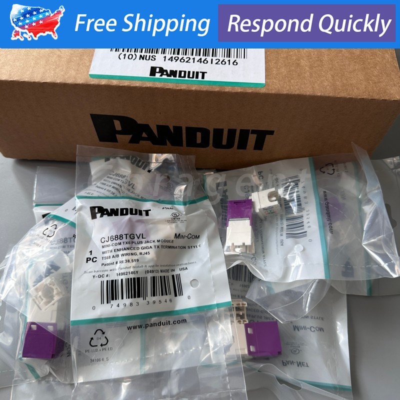 50X Cat6 MiniCom UTP RJ45 Network Jack Module For Panduit CJ688TGVL ...