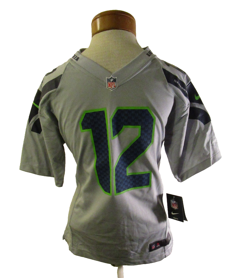 NWT Nike Seattle Seahawks FAN #12 Youth Alternate Game Jersey M 10/12 ...