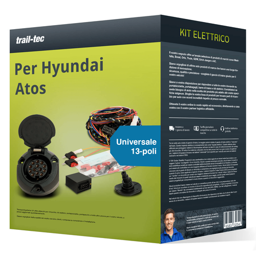 Kit elettrico universale 13 poli adatto per HYUNDAI Atos 98- trail-tec ...