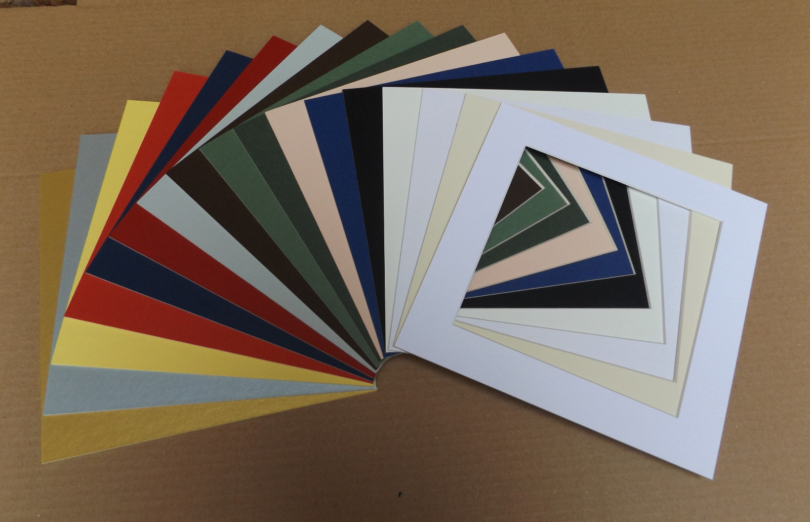 Cardboard PICTURE MOUNTS for 10"x10" Picture Frame Lots of colours/cut ...
