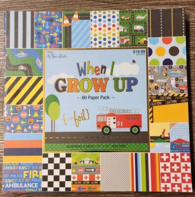 The Paper Studio Scrapbook Paper When I Grow Up 60 Pieces 20 Designs of ...