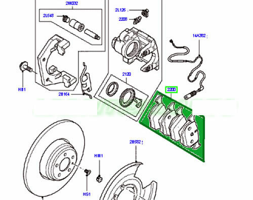 LAND ROVER REAR BRAKE PADS RANGE ROVER EVOQUE 16-18 DISCOVERY SPORT 15 ...