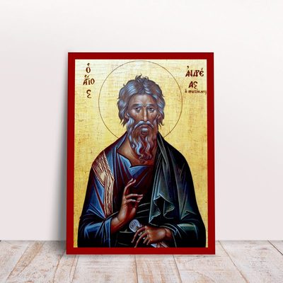 Saint Andrew Greek byzantine orthodox icon handmade | eBay