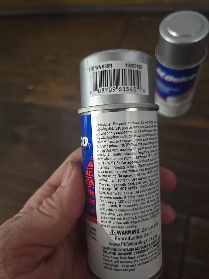 2 cans 19355105 GM ACDelco Silver Ice Quicksilver Paint Spray 17U ...