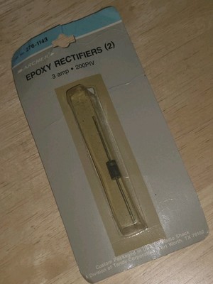 Radio Shack 3 Amp, 200 PIV Epoxy Rectifier Diodes (1 In pack) NOS 276 ...