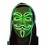 LIGHT UP ANONYMOUS MASK Guy LED Halloween Cosplay Vendetta Hacker ...