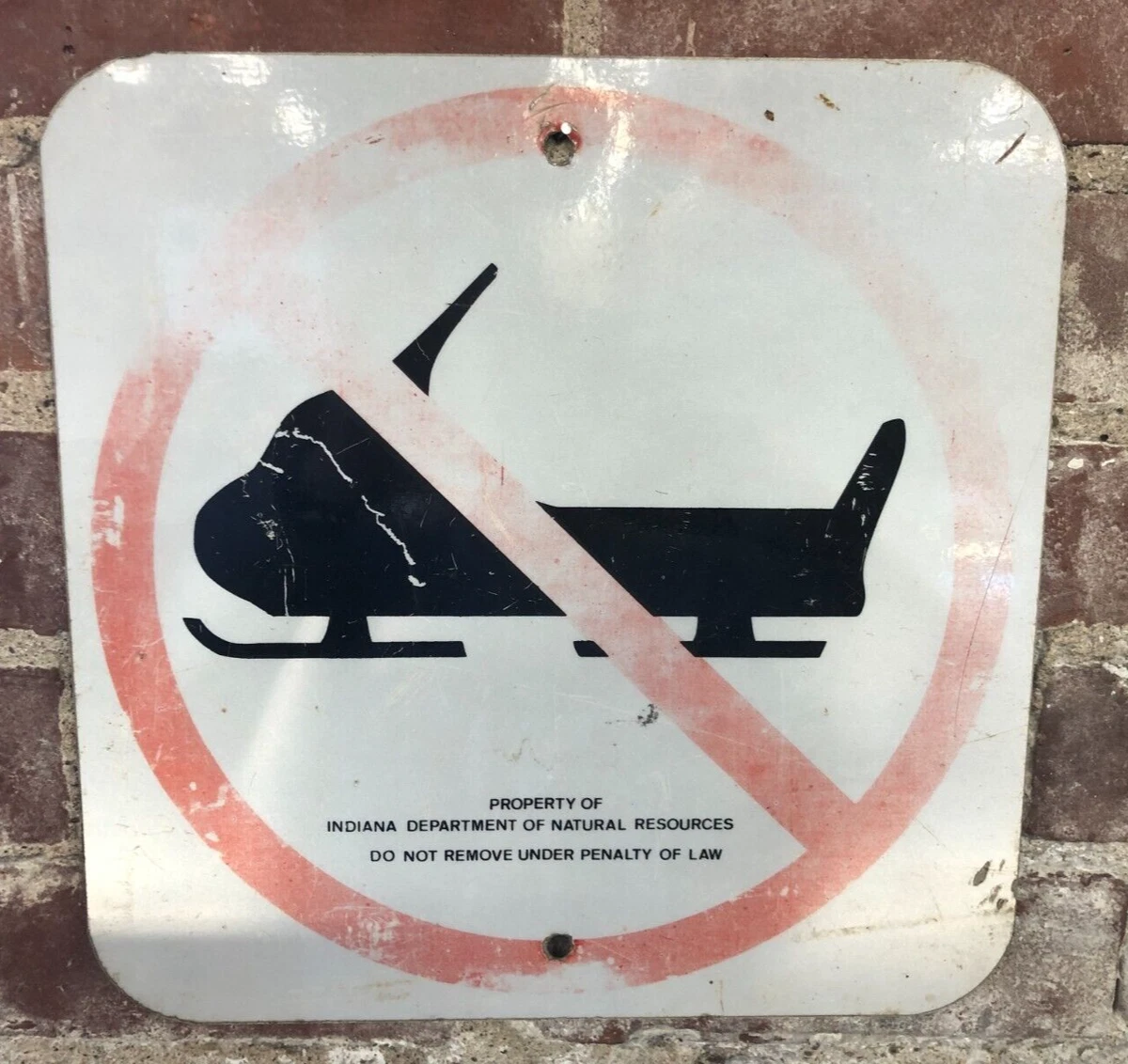 No Snowmobiling Signs