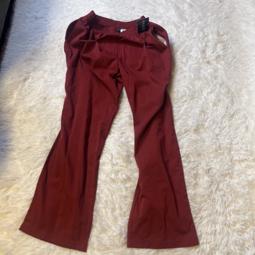Basic Editions Womens Pants Burgundy XL Red Pull On Jegging Cotton ...