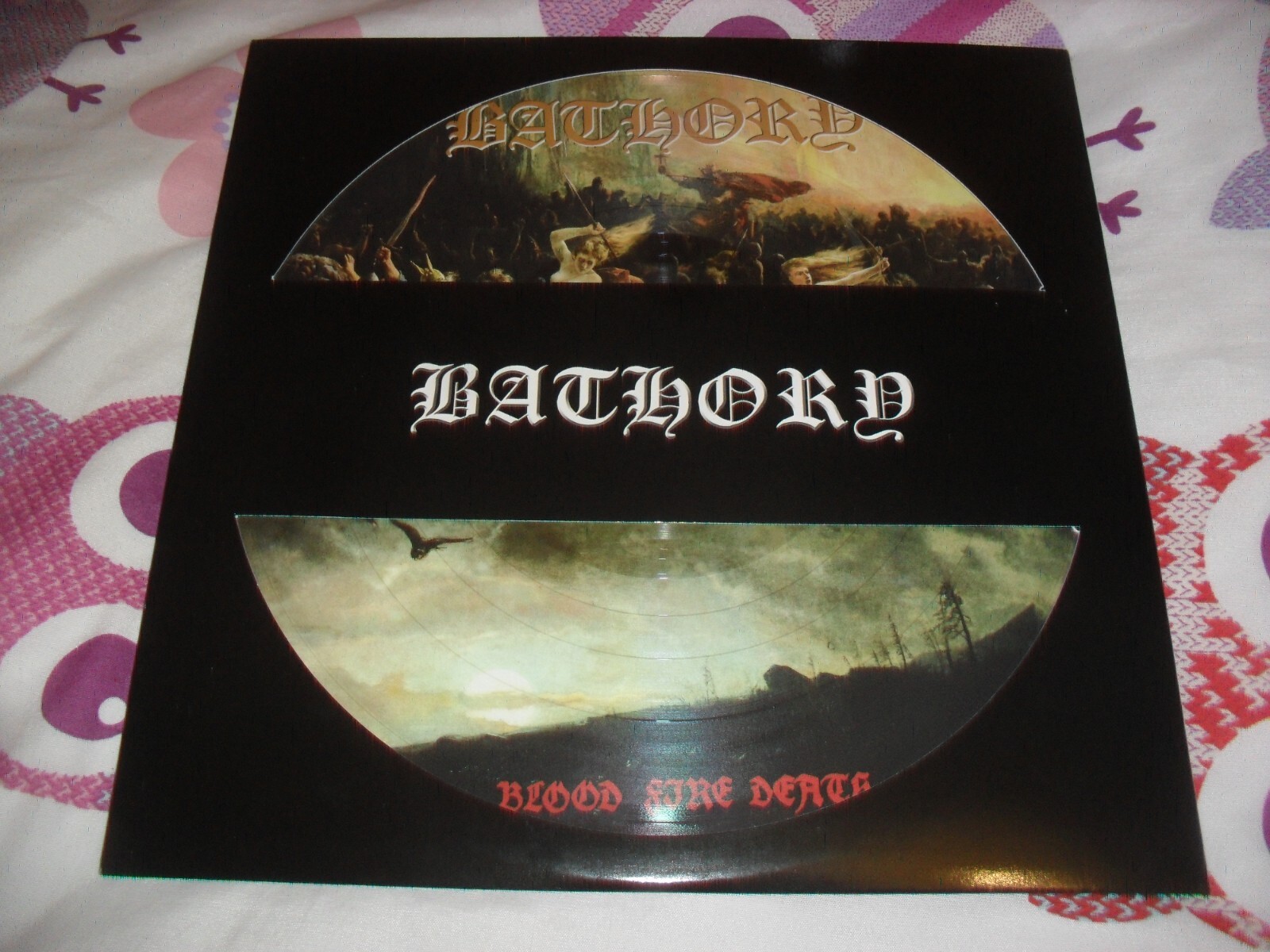 BATHORY -BLOOD FIRE DEATH- AWESOME RARE REISSUE LP VINYL PICTURE DISC ...