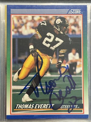 Thomas Everett 79 Score 1990 NFL Football Trading Card Pittsburgh ...