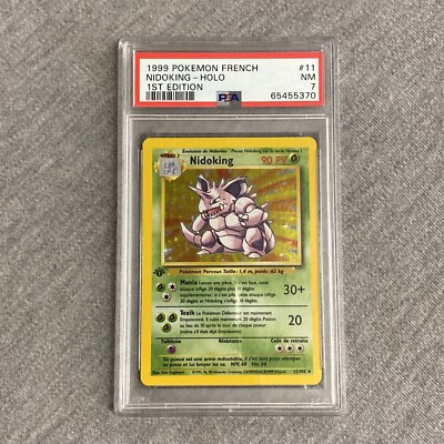 1999 Pokemon French #11 Nidoking-Holo 1st Edition PSA 7 NM 11/102 | eBay