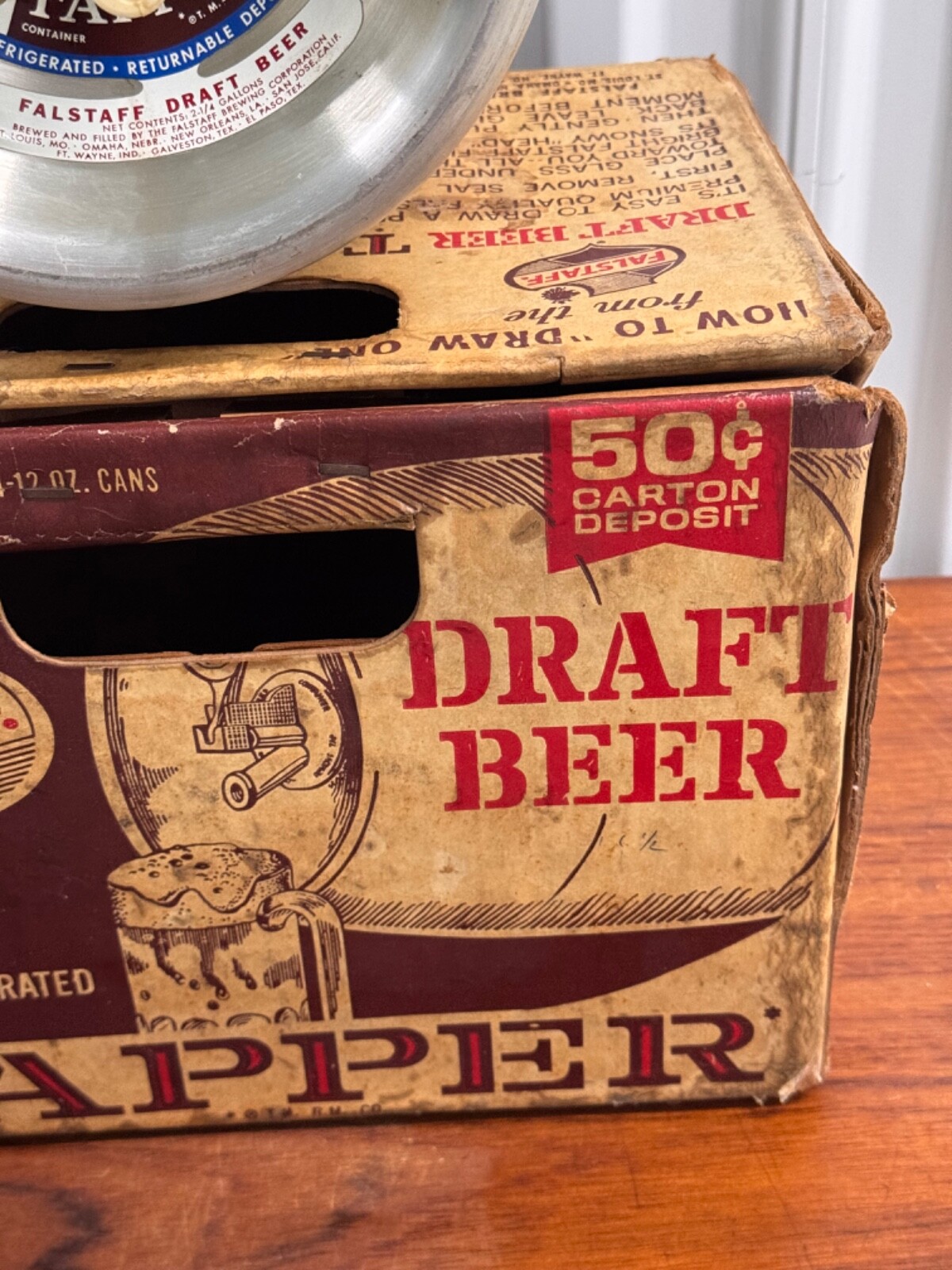 Vintage Falstaff Beer Draft Tapper Mini Keg Barrel w/ Original Box ...