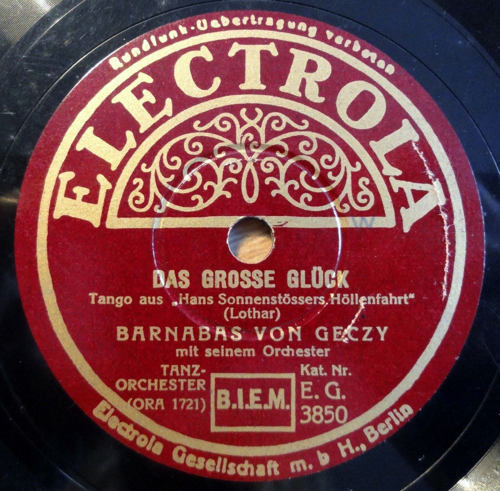 Barnabas von Geczy - Das grosse Glück -Irgendwo mit dir - Electrola ...