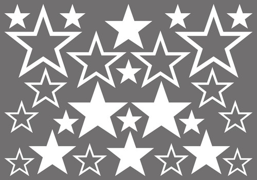 STERNE AUFKLEBER Sticker Stars Deko Auto Laptop Spiegel Fliesen Möbel ...