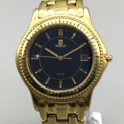 Noblia Citizen 12 Meter Watch Women 34mm Gold Tone Black Date New ...