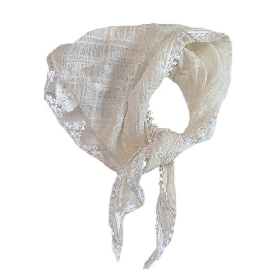Womens Lace Triangle Headscarf Scarf Headband Hair Accessories Sweet ...