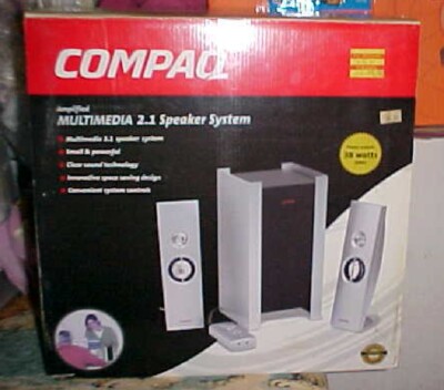 Compaq Multimedia 2.1 Speaker System with power supply | eBay