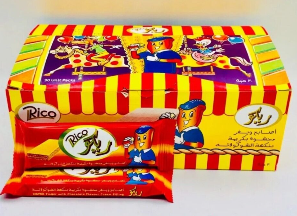 15 Pieces X Rico Wafer Finger With Chocolate Cream Biscuit ( 17.6 g) | eBay