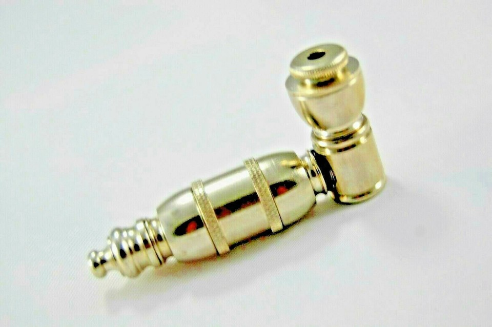 Metal Tobacco Smoking Pipe Nickel Plated Brass With Cooling Chamber ...