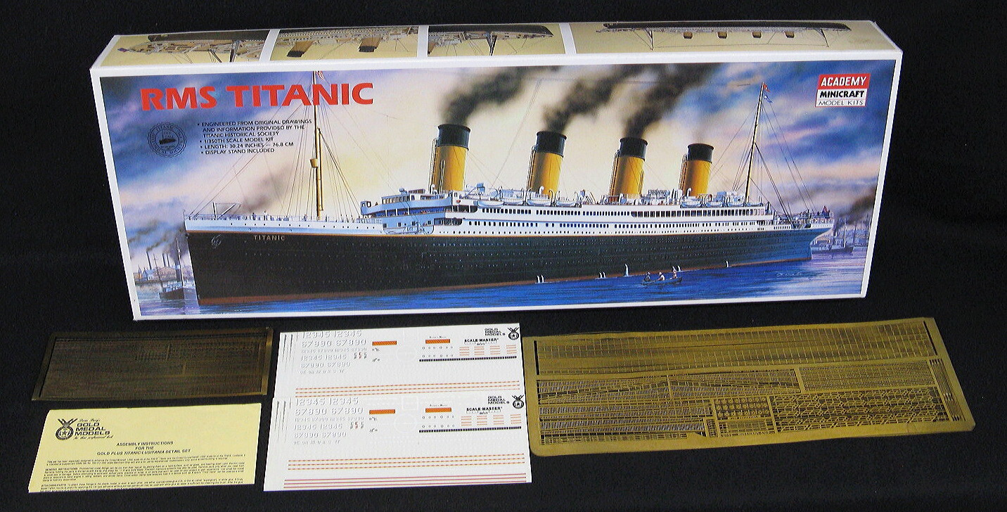 1/350 Academy Models R.M.S. TITANIC with 2 PHOTO ETCH SETS & DECALS ...