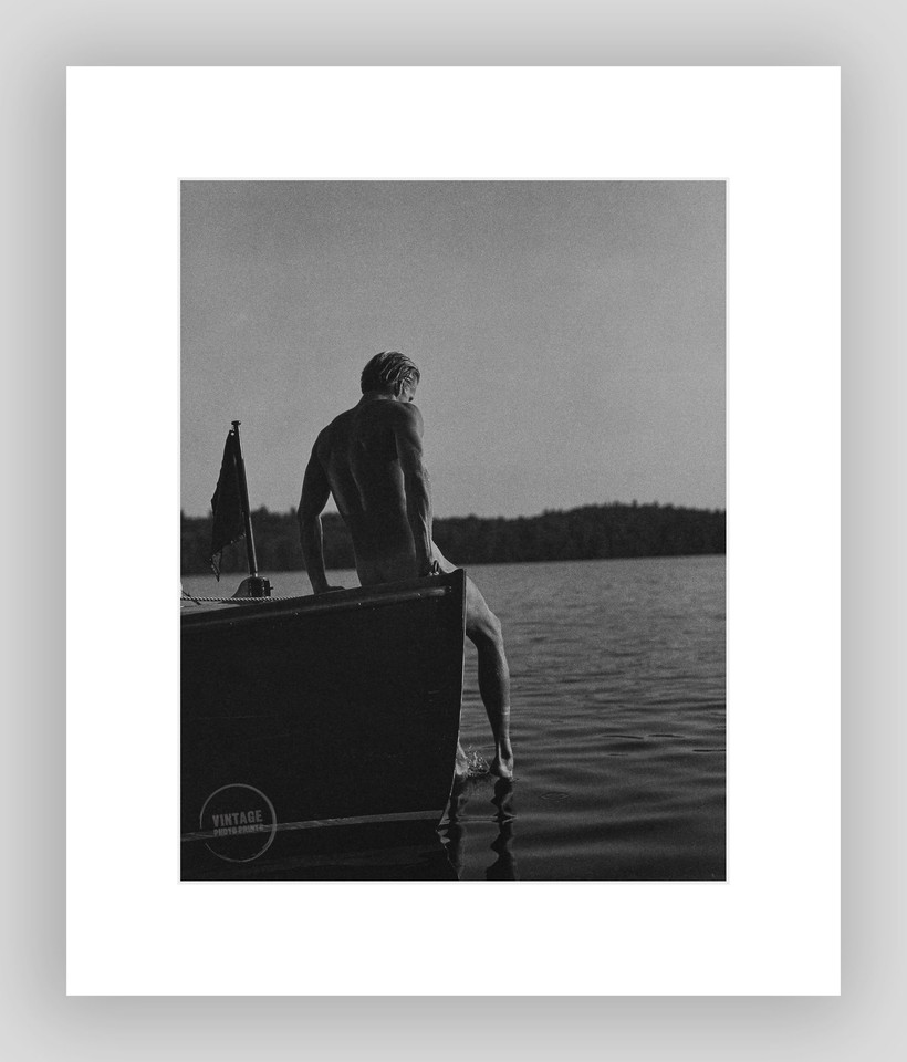 VTG Bruce Weber Print Outdoor Male Model Tyke Boat Lake Art Photo 1990 ...