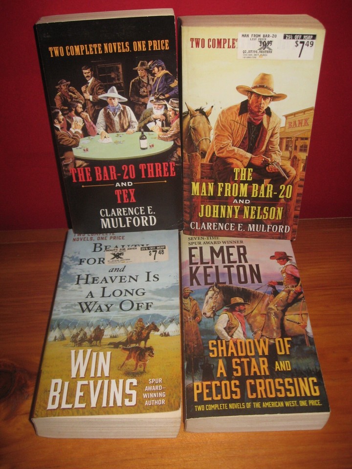 lot 20 westerns { 10 books} William Johnstone * Elmer Kelton * Clarence ...