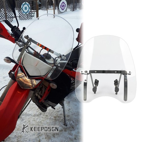 18"x16" Clear Windshield Windscreen Adjustbale For Kawasaki KLX 250 ...